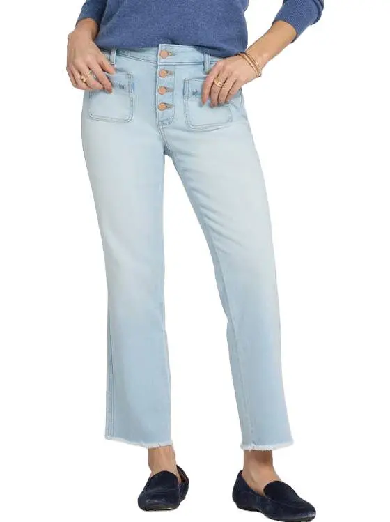 NYDJ Marilyn Raw Hem Ankle Straight Leg Jeans - Sky Valley