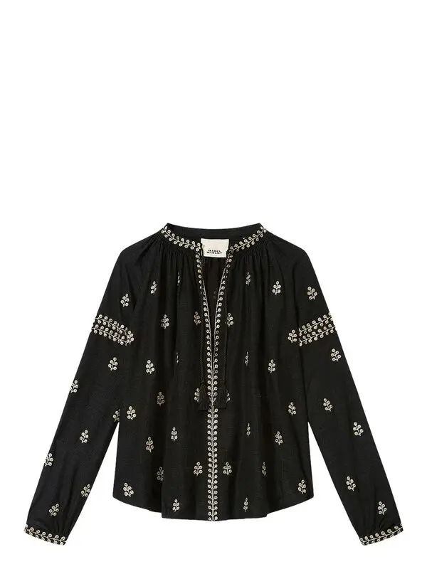 Isabel Marant Rodis Silk Blouse - Black