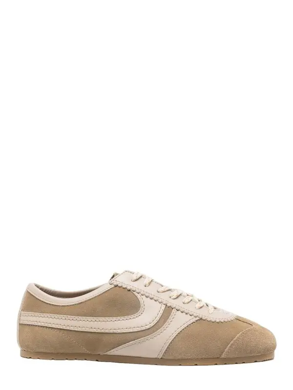 Dries Van Noten Leather Sneakers - Beige