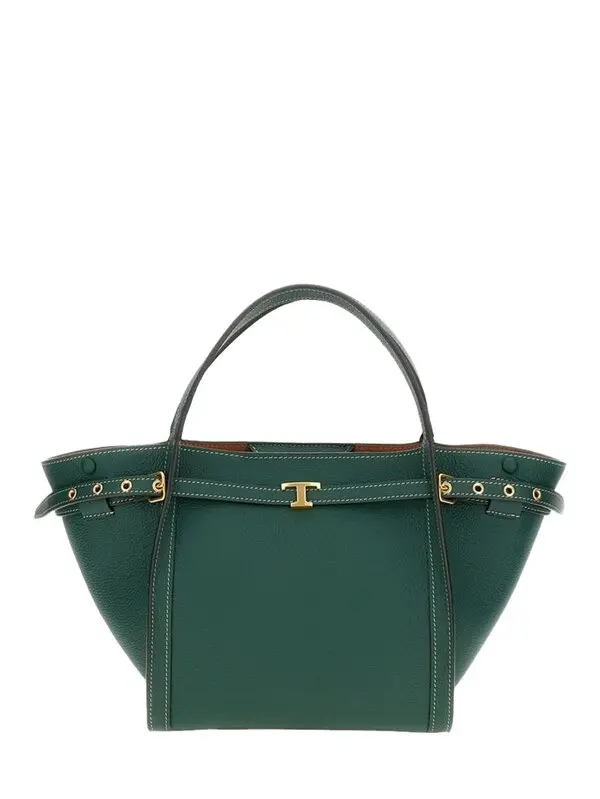 TOD'S Small Leather Tote - Green