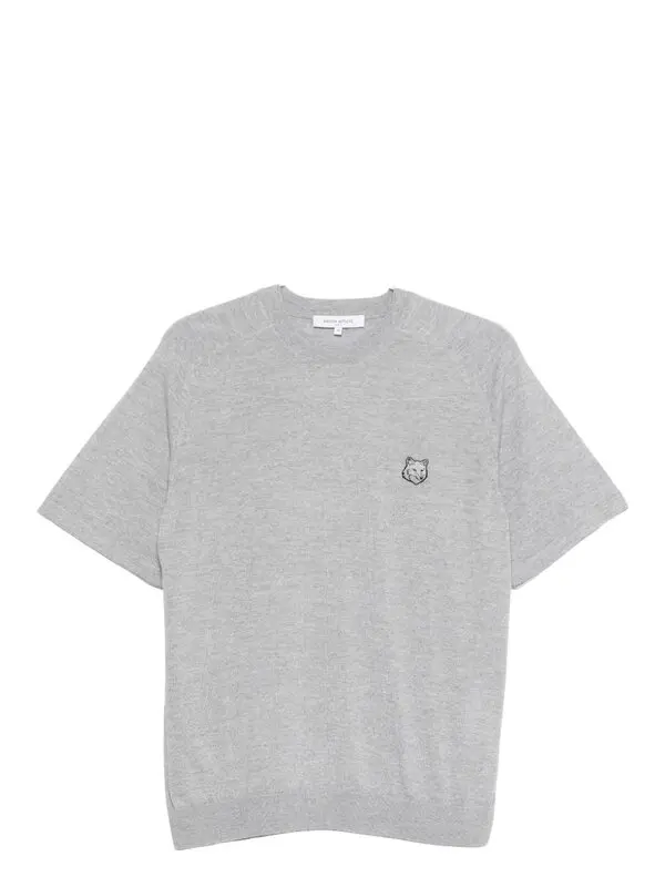 Maison Kitsuné Fox Head Wool Jumper - Grey