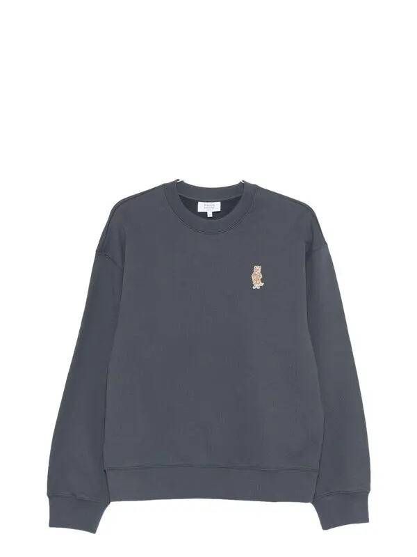 Maison Kitsuné Dressed Fox Cotton Sweatshirt - Blue