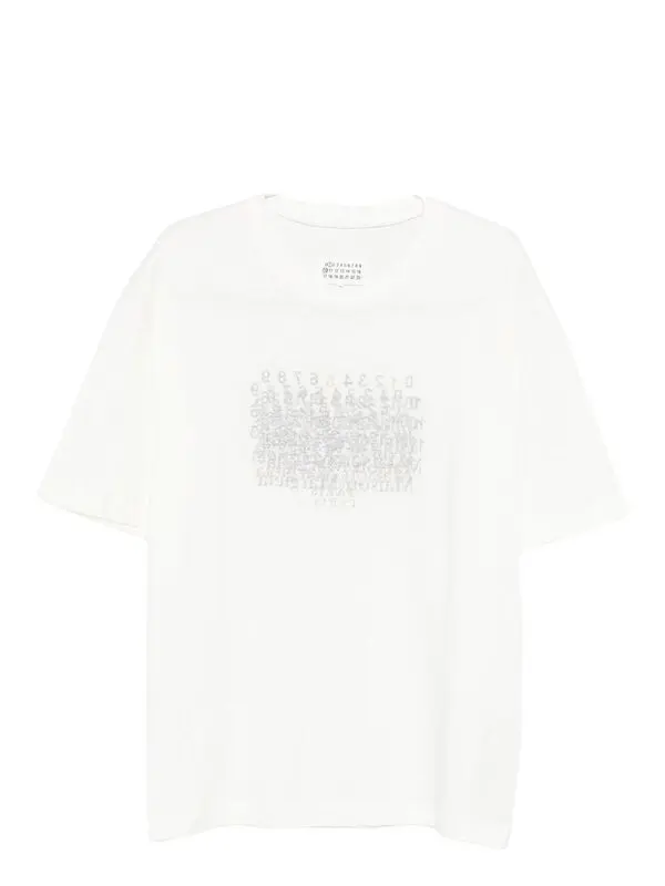 MAISON MARGIELA Logo Cotton T-shirt - White