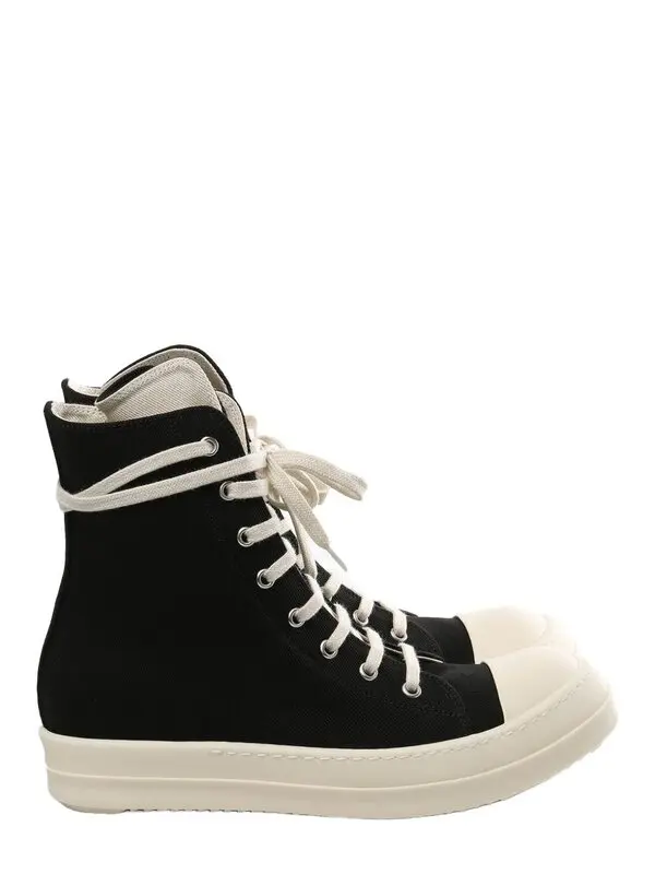 Rick Owens Denim Sneakers - Black