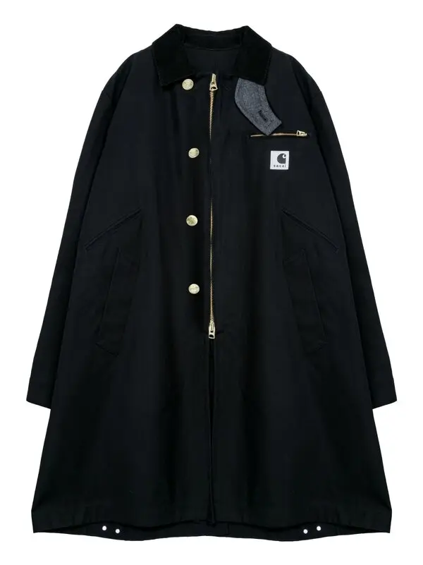 SACAI X CARHARTT WIP Trench Coat - Black