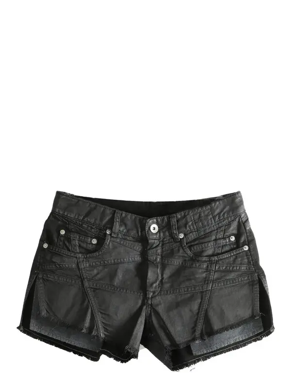 Rick Owens Lana Denim Cut-off Shorts - Black