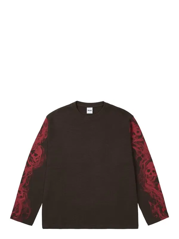PALACE Smoked Waffle Long-sleeve 'fox - Brown