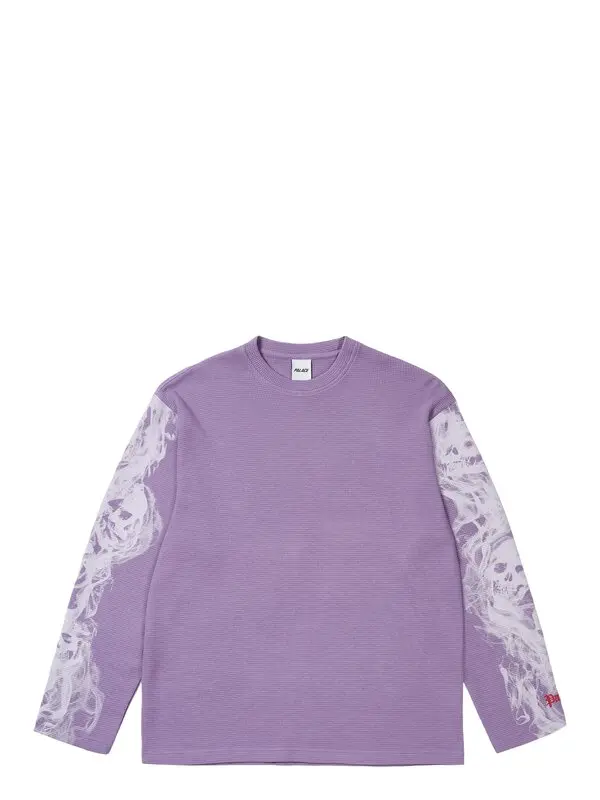 PALACE Smoked Waffle Long-sleeve Top - Purple