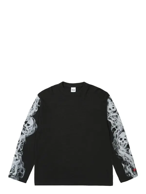 PALACE Smoked Waffle Long-sleeve - Black