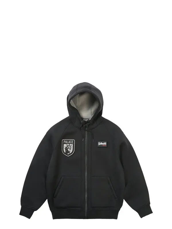 PALACE X Schott Bonded Fleece Hood - Black