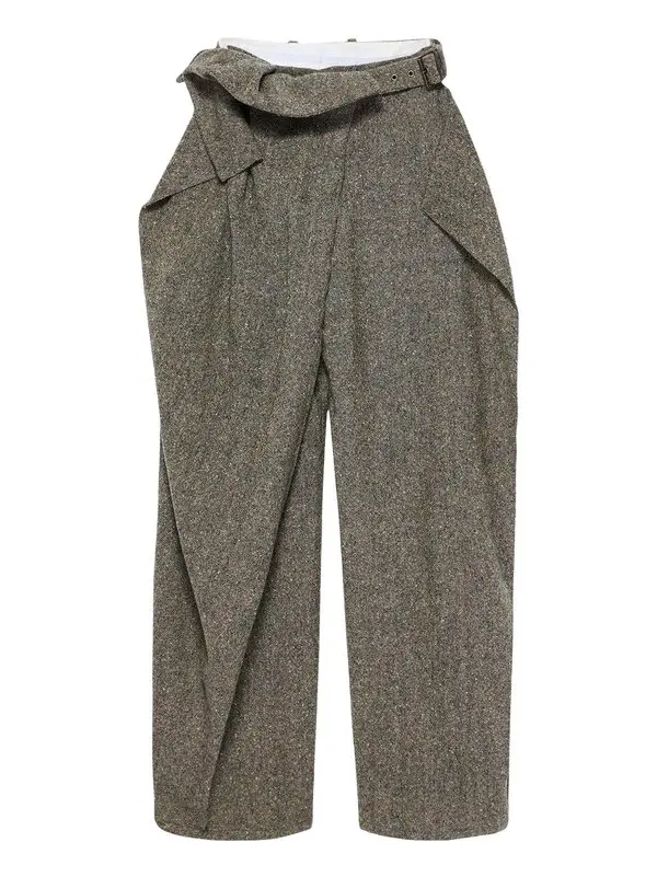JW Anderson Fold Over Trousers - Black