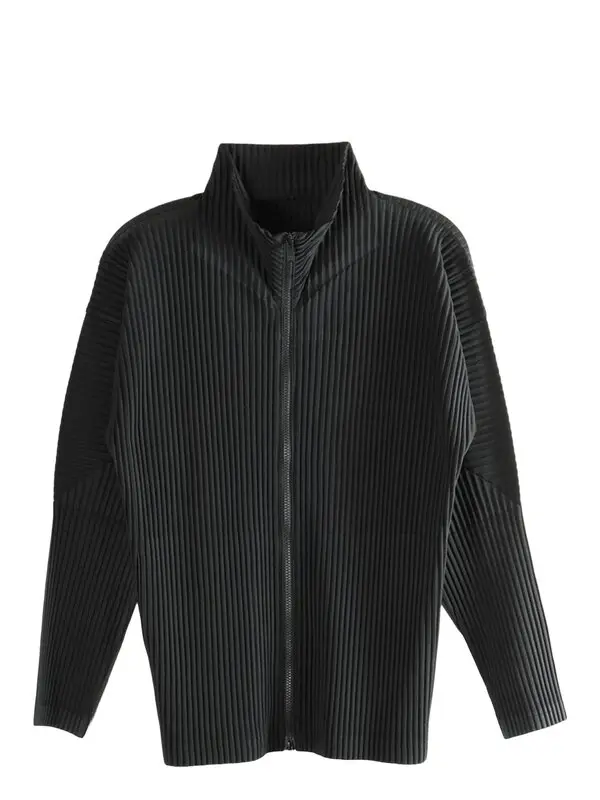 Issey Miyake Basics Zip Up Cardigan - Black