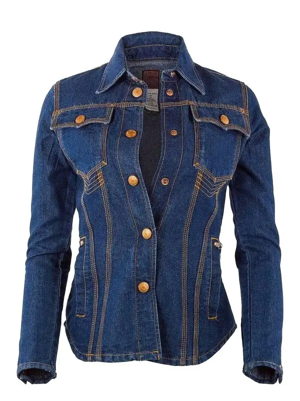 Jean Paul Gaultier Structural Denim Jacket - Blue