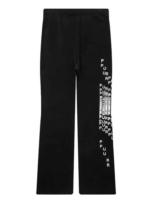 PURPLE BRAND Fleece Flared Pant - Black