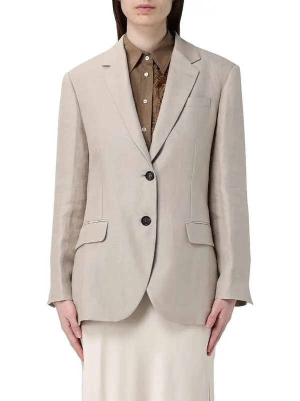 Brunello Cucinelli Linen Single-breasted Blazer - Beige