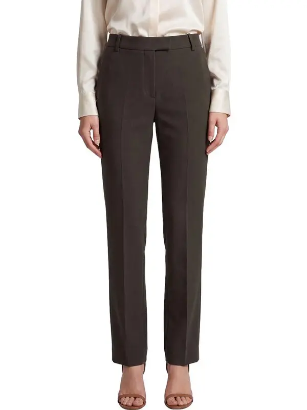 Max Mara Fatina Cotton Blend Cropped Trousers - Burnt
