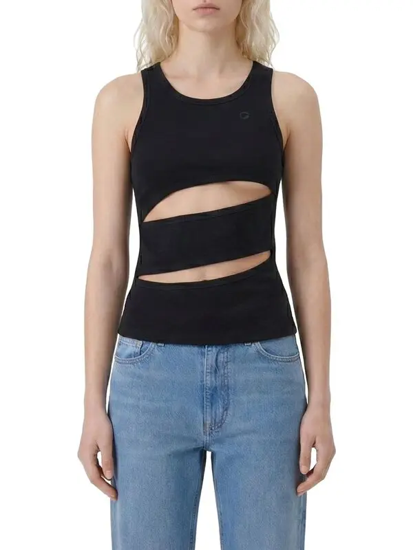 Coperni Cotton Cut-out Top - Black
