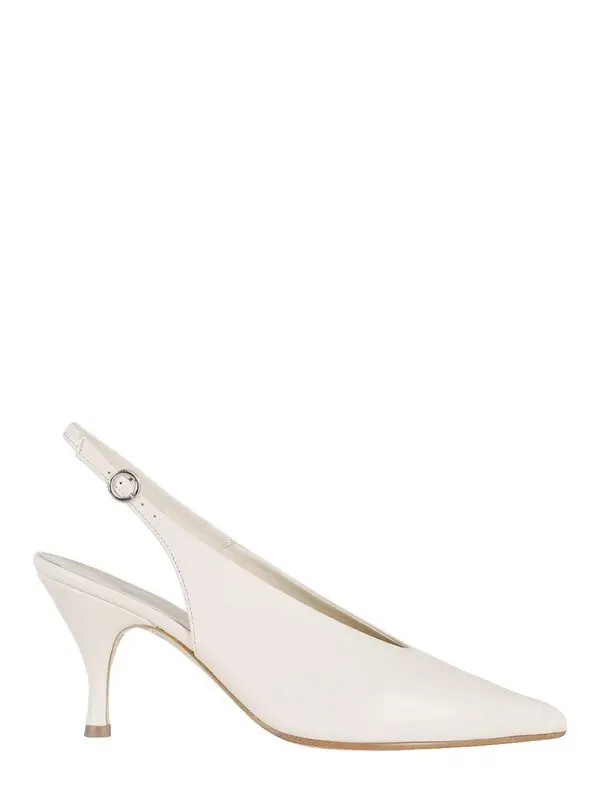 AeydĒ Pointed Toe Slingback Pumps - Cream