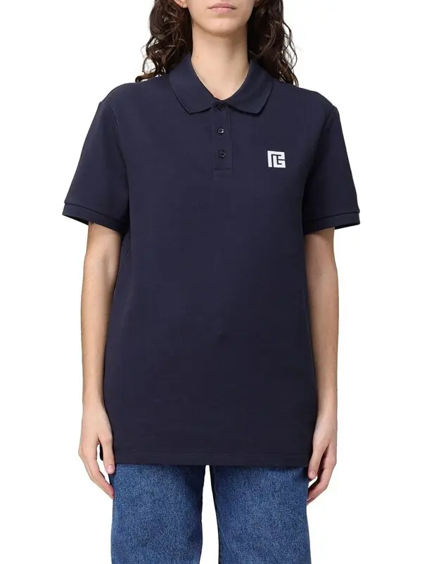 Balmain Logo Polo Shirt - Blue