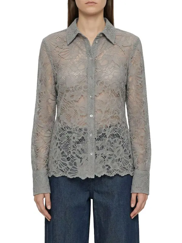 ROTATE BY BIRGER CHRISTENSEN Lace Shirt - Grey
