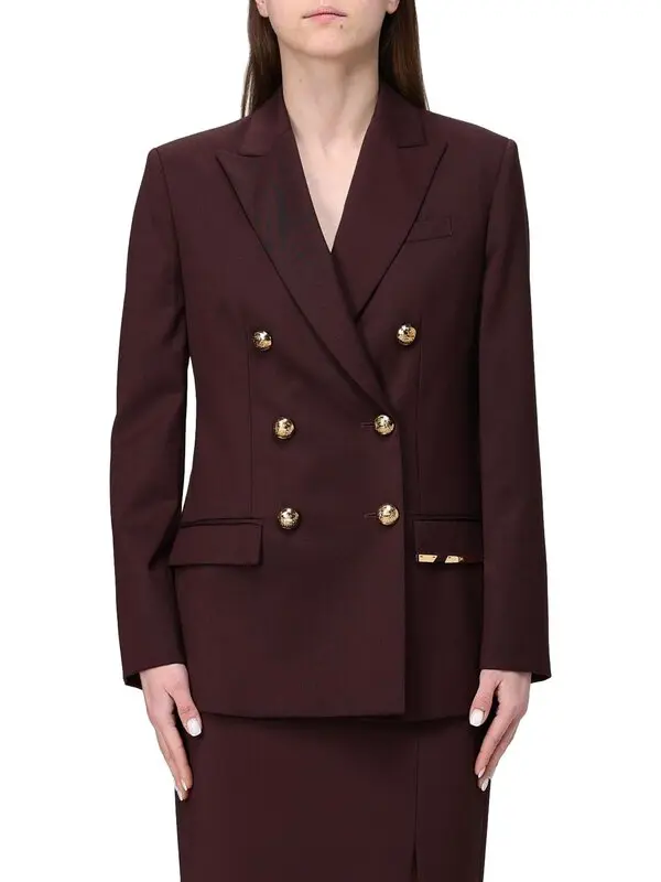 Elisabetta Franchi Double-breasted Blazer - Brown