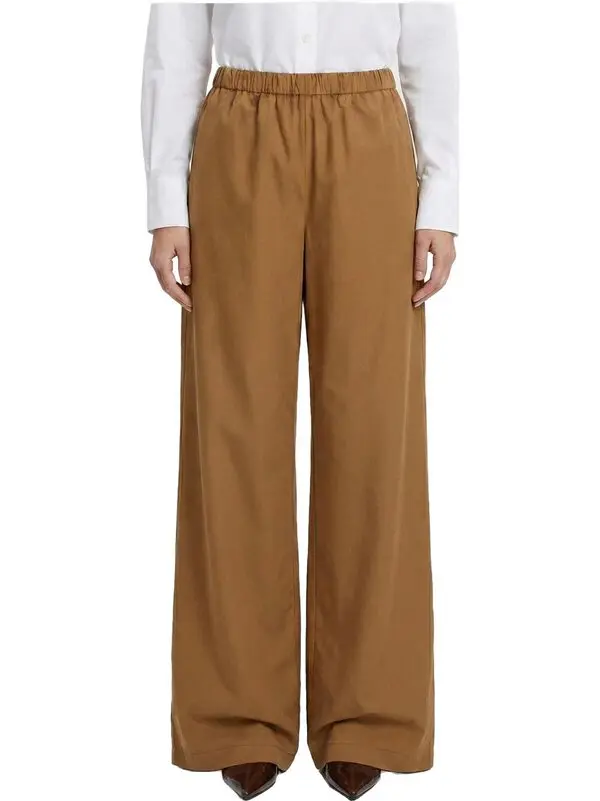 Fabiana Filippi Pure Cotton Wide-leg Trousers - Brown