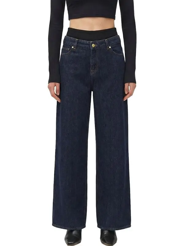 7 For All Mankind Wide-leg Cotton Denim Jeans - Blue