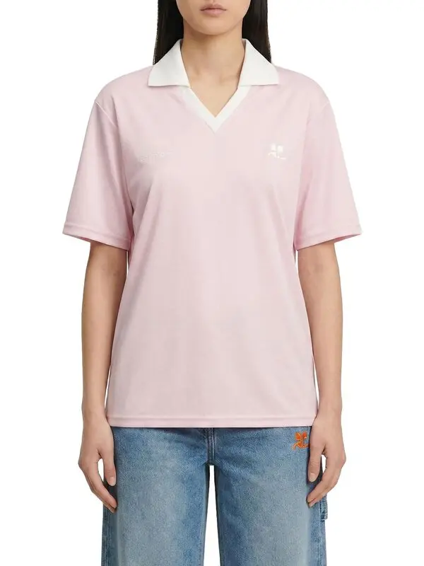 COURREGES Logo Polo Shirt - Pink
