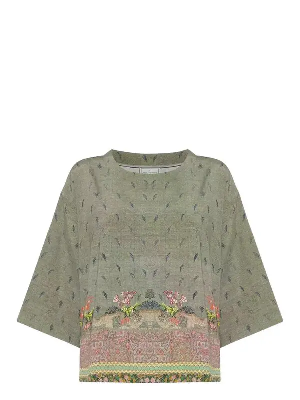 PIERRE-LOUIS MASCIA Floral-print T-shirt - Green