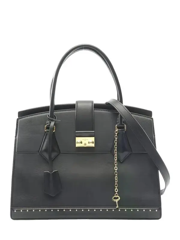 LOUIS VUITTON 2017 Marly Studded Leather Handbag - Black
