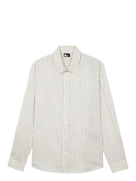 The Kooples Striped Slim-fit Cotton Shirt - White