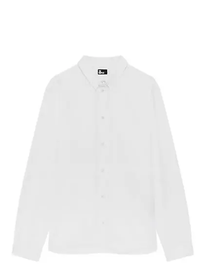 The Kooples Strap-detail Slim-fit Cotton Shirt - White