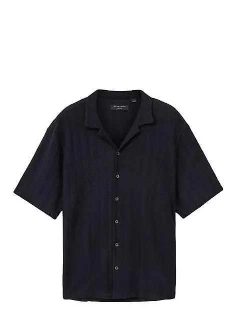 ALLSAINTS Trace Hawaiian-collar Cotton Shirt - Jet Black