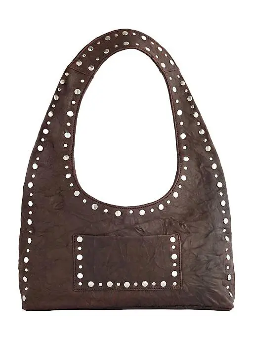 Gimaguas Franca Arrugado Leather Shoulder Bag - Brown