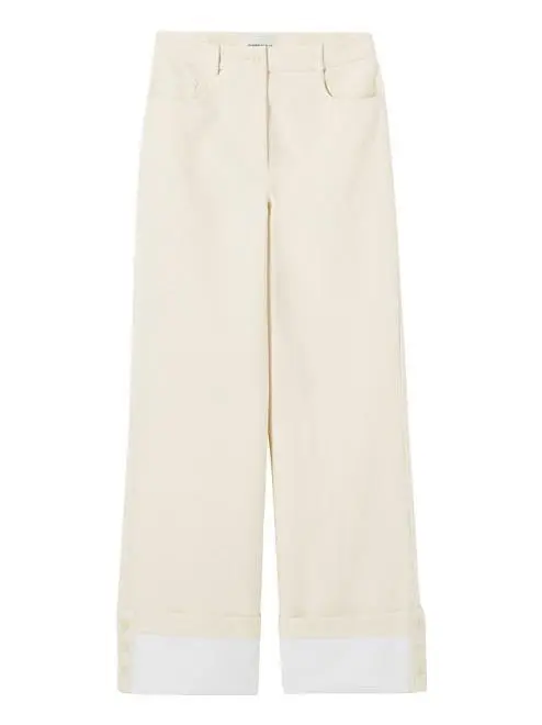 Claudie Pierlot Turn-up Straight-leg Denim Jeans - Vanilla