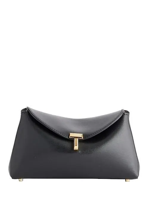 TOTEME T-lock Mini Leather Clutch - Black