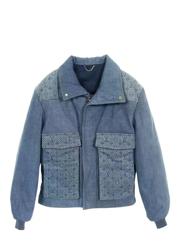 LOUIS VUITTON 2020 Monogram Padded Denim Jacket - Blue