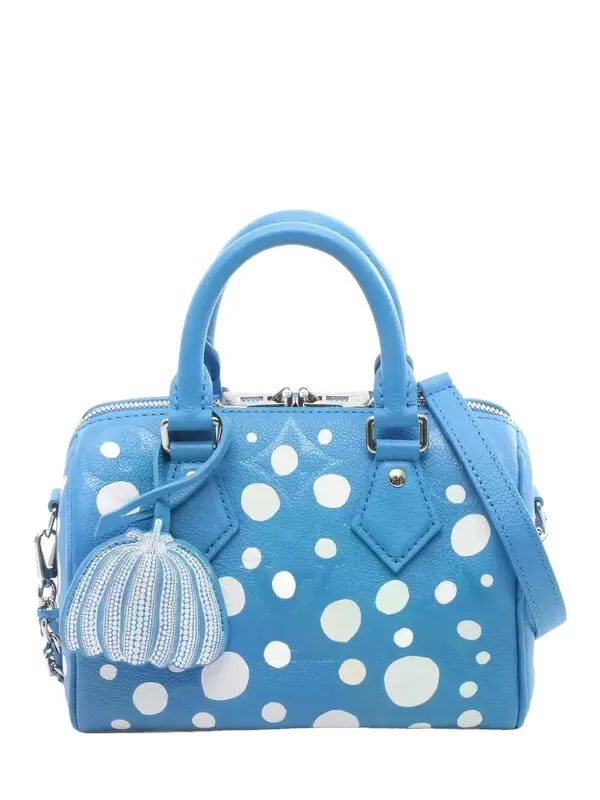 LOUIS VUITTON 20 X Yayoi Kusama 20 Speedy Bandouliere Infinity Dot Handbag - Blue