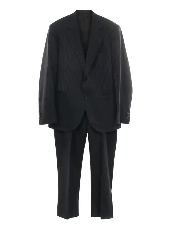 LOUIS VUITTON 2000s Stripe Single Breasted Suit - Black