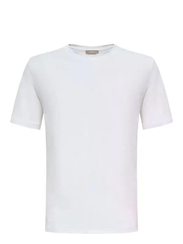 12 STOREEZ Crew-neck Cotton T-shirt - White