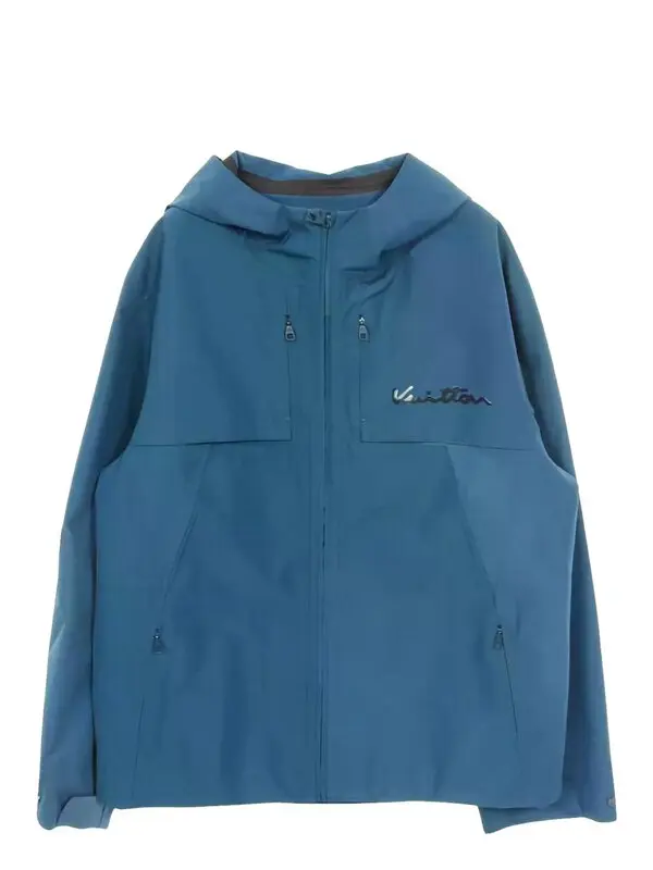 LOUIS VUITTON 20s Signature Hooded Parka Jacket - Blue