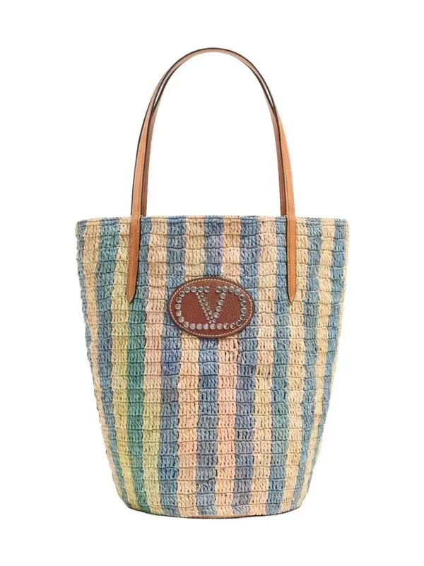 Valentino Garavani Raffia Shopping Bag - Neutrals