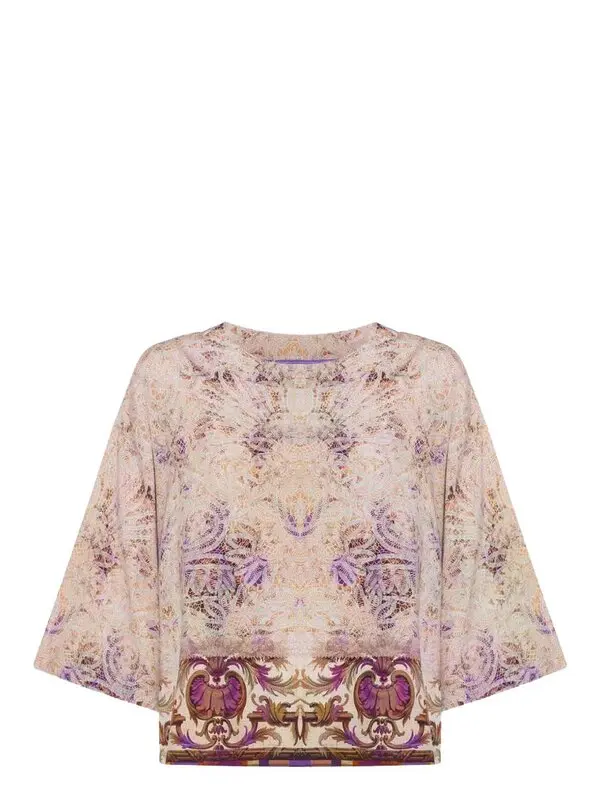 PIERRE-LOUIS MASCIA Adanastr Paisley-print T-shirt - Purple