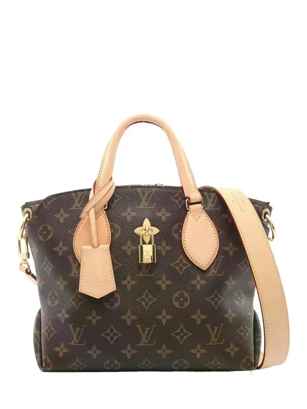 LOUIS VUITTON 2019 Pm Flower Zipped Monogram Tote - Brown