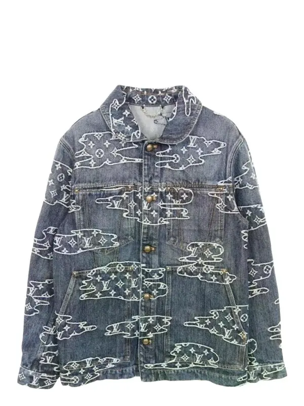 LOUIS VUITTON 2010s Monogram Denim Jacket - Blue
