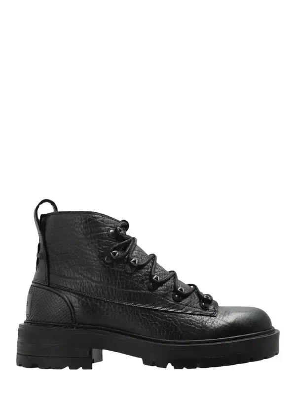 ALLSAINTS Grained Lace-up Mccoy Boots - Black