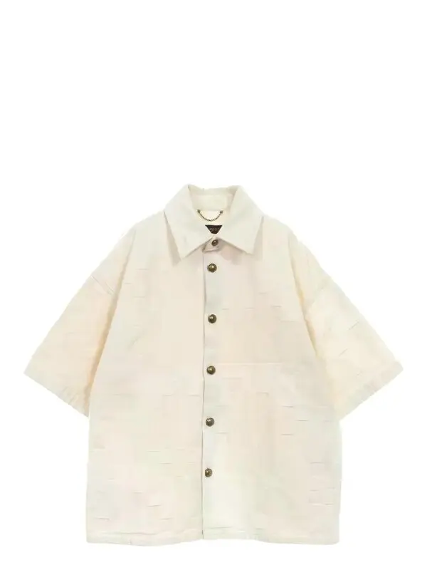 LOUIS VUITTON 00s Damier Short-sleeve Shirt - Neutrals