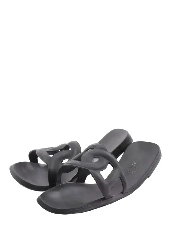 Hermès 2000s Aloha Chaine D'ancre Sandals - Black