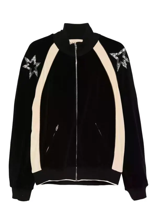 Valentino Garavani Star-appliqué Bomber Jacket - Black