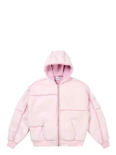 PALACE Patch Me Up Shearling Jacket - Sweet Pink
